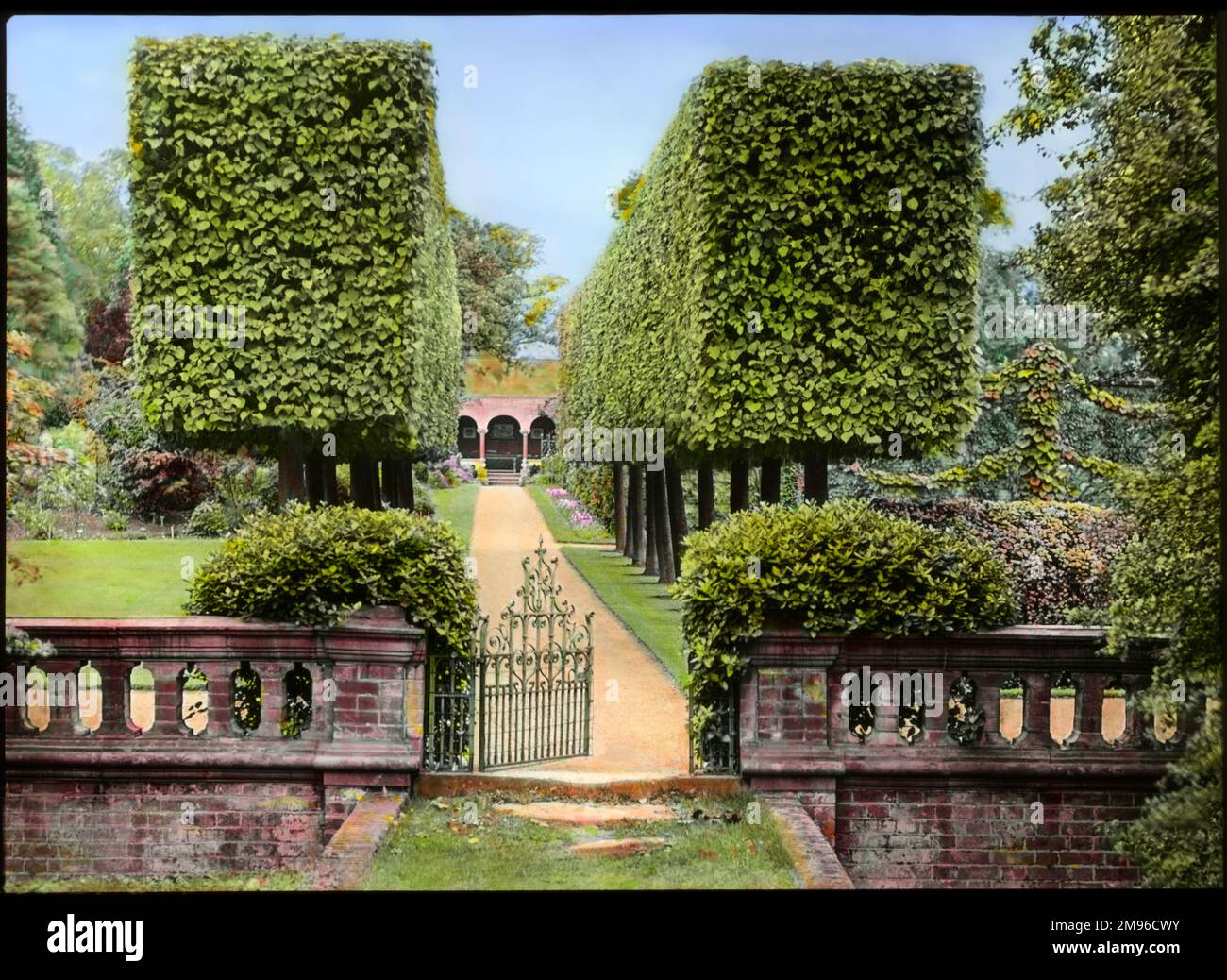 Part of the gardens known as The Lane, at Aldenham House, near ...