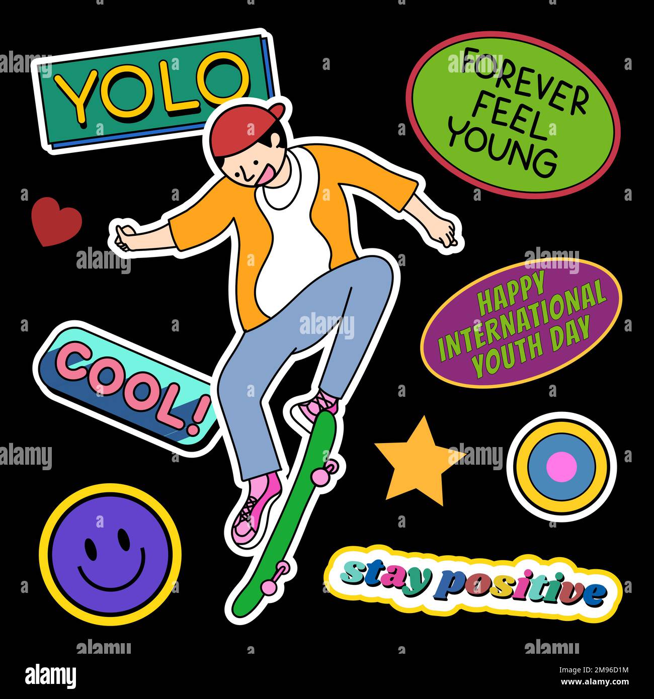 Yolo sticker hi-res stock photography and images - Alamy