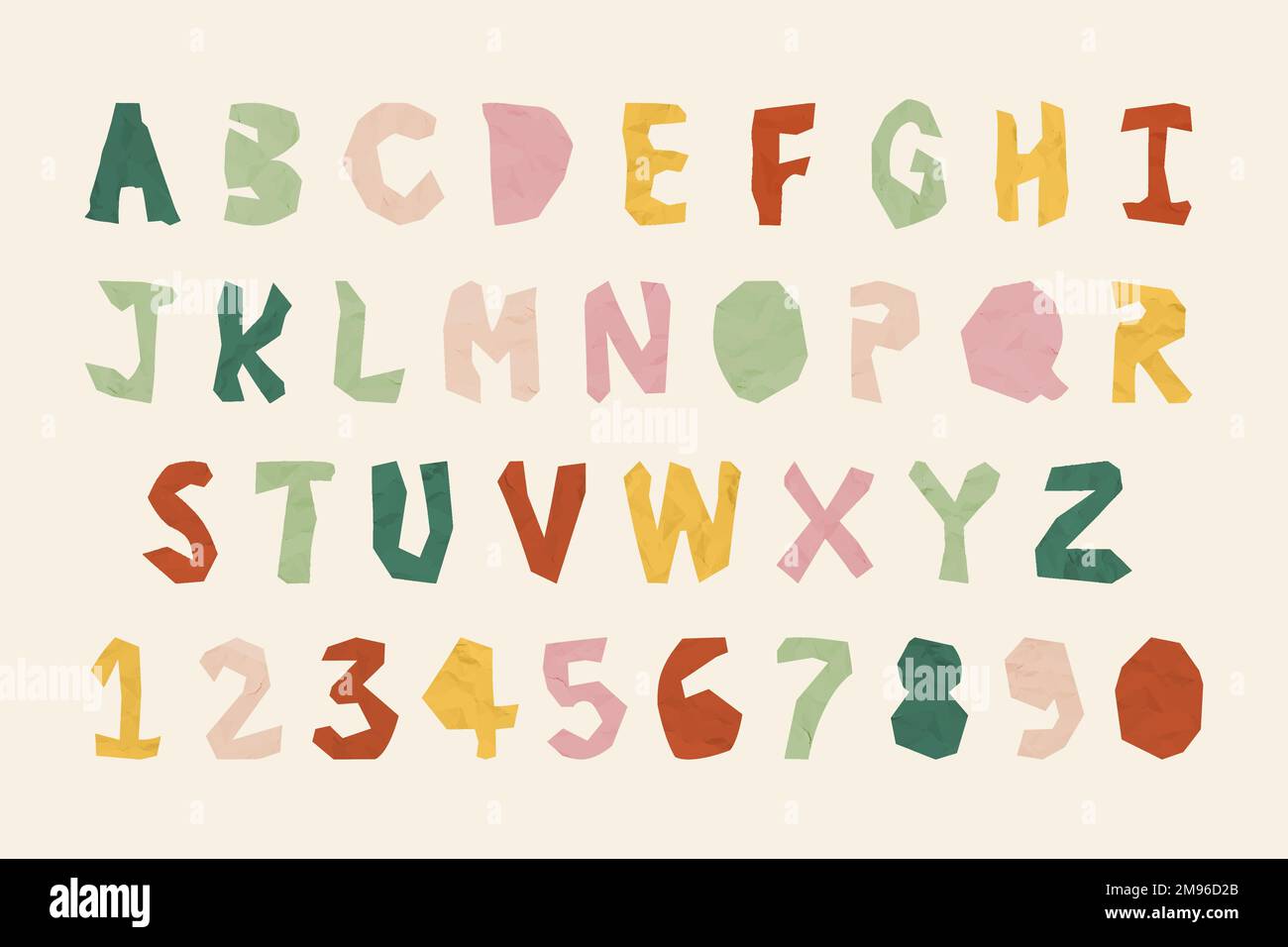 Vector alphabet numbers typography set Stock Vector Image & Art - Alamy