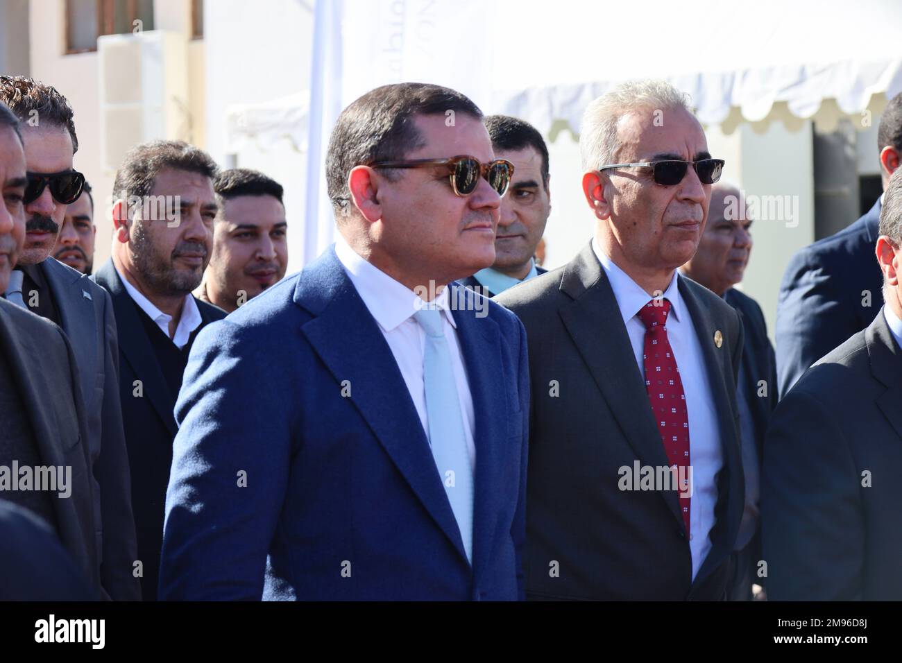 Libyan President Abdel Hamid al-Dabaiba seen during the opening of the ...