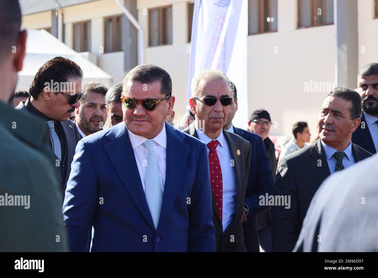 Libyan President Abdel Hamid al-Dabaiba seen during the opening of the ...