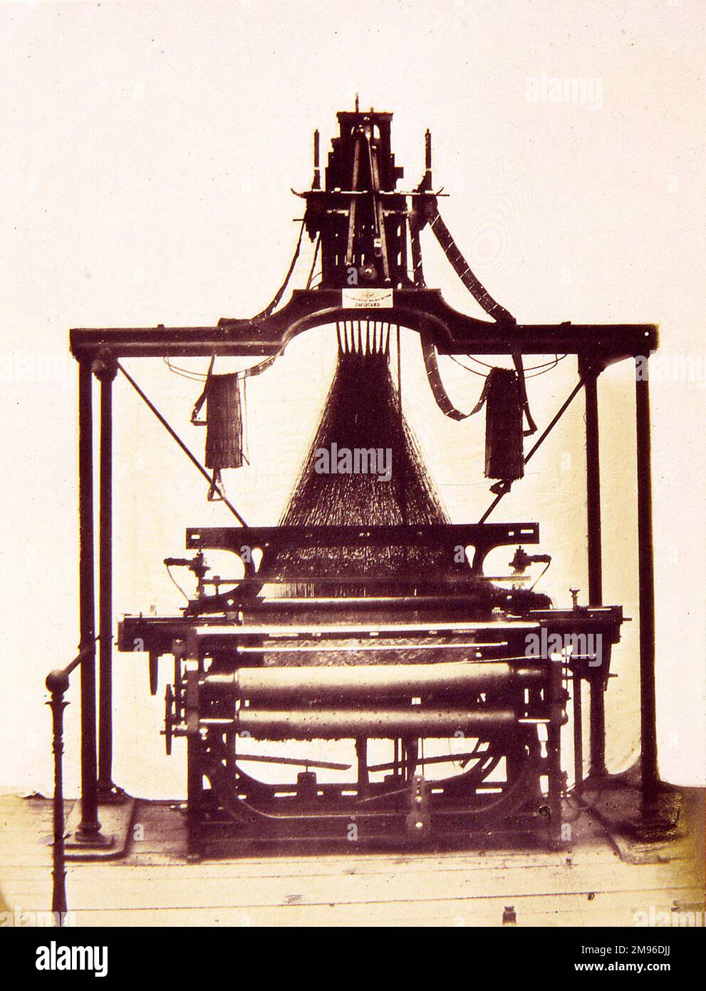 Double Jacquard loom at the Great Exhibition, 1851 Stock Photo - Alamy