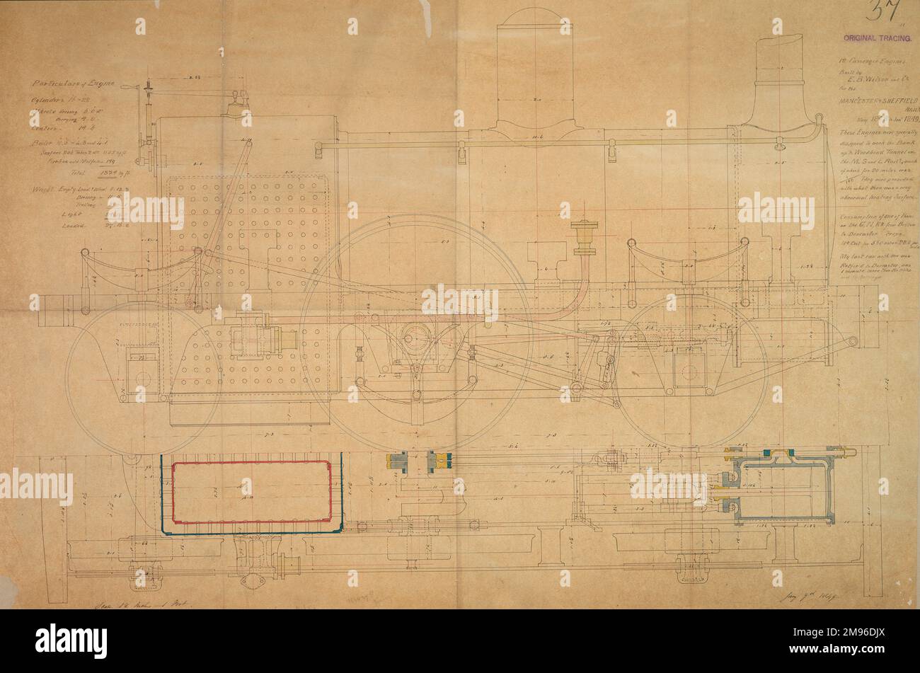 Locomotive passenger engine built for the Manchester and Sheffield ...