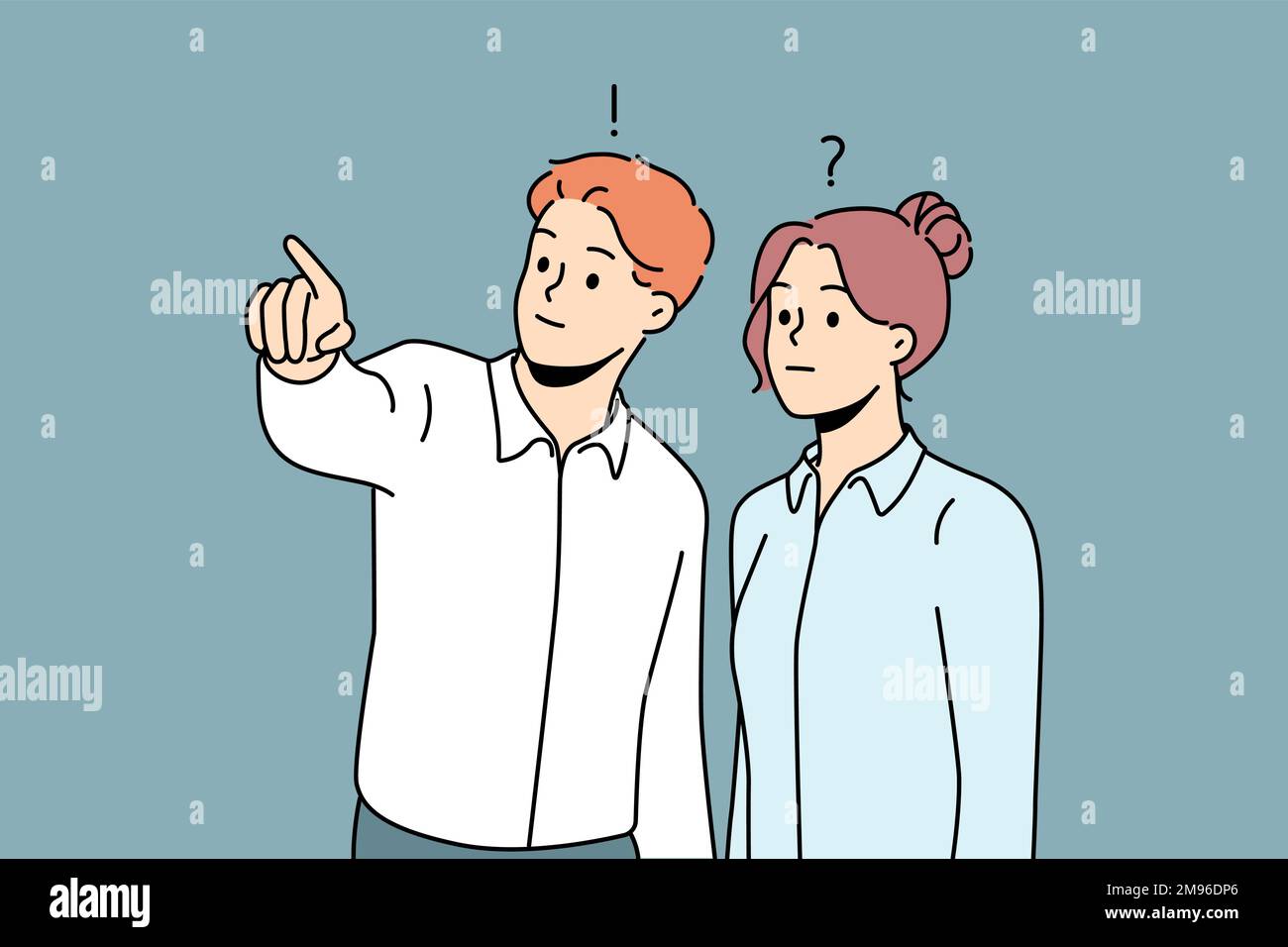 Young male employee help confused coworker with problem solution. Man ...