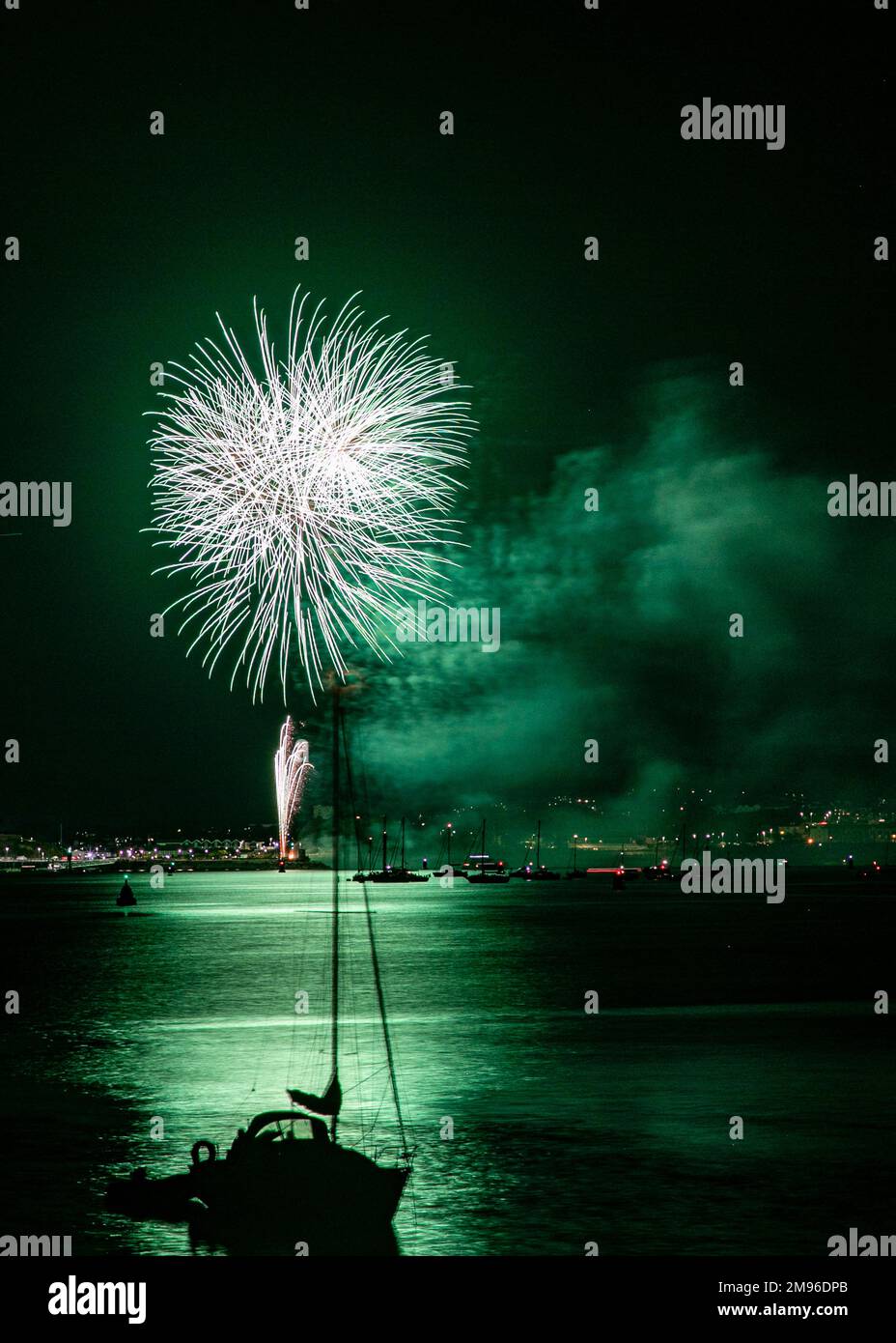 Firework display over the harbour at Plymouth as part of 2018 British ...