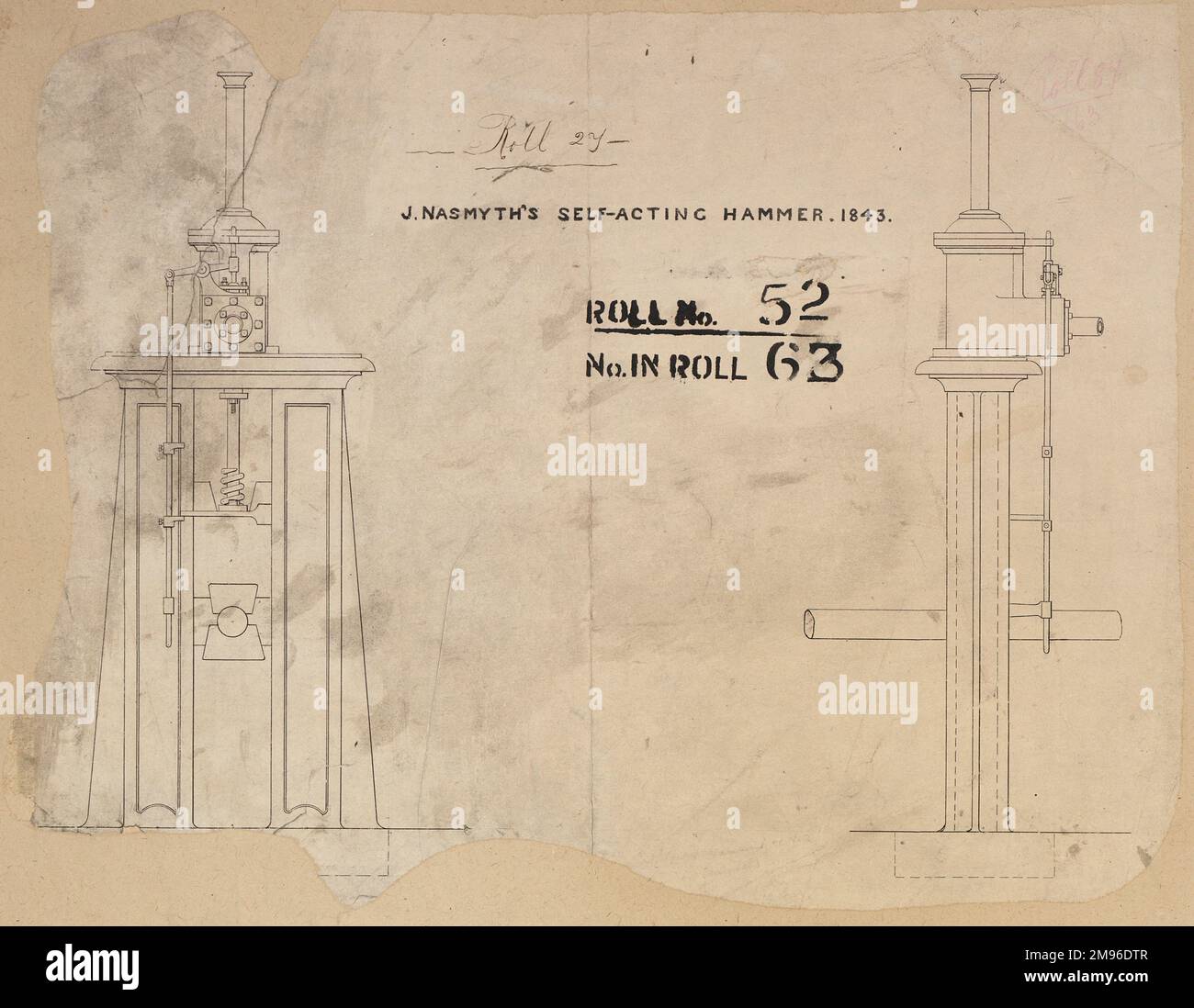 J Nasmyth's self-acting hammer Stock Photo - Alamy