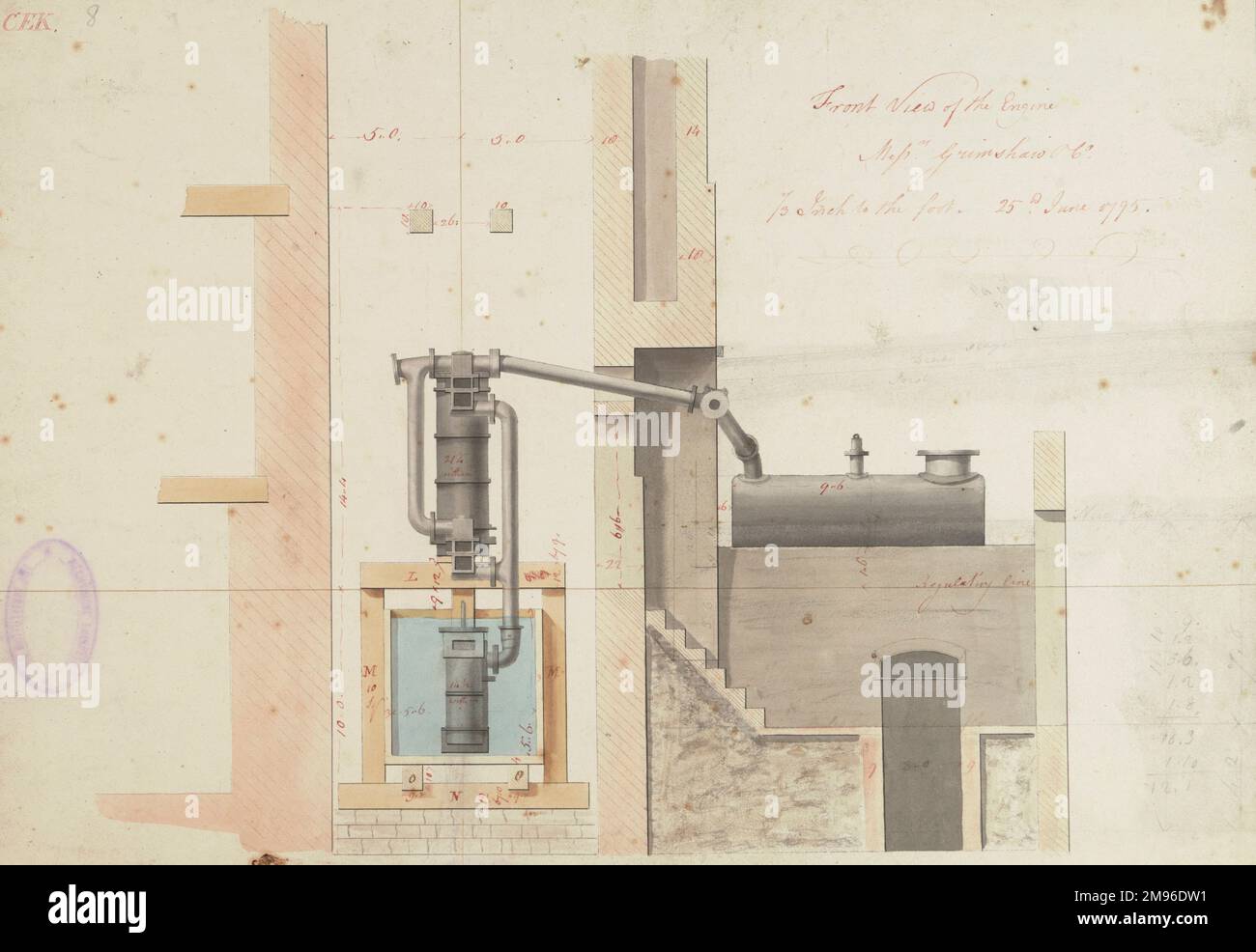 Front view of the engine Stock Photo - Alamy