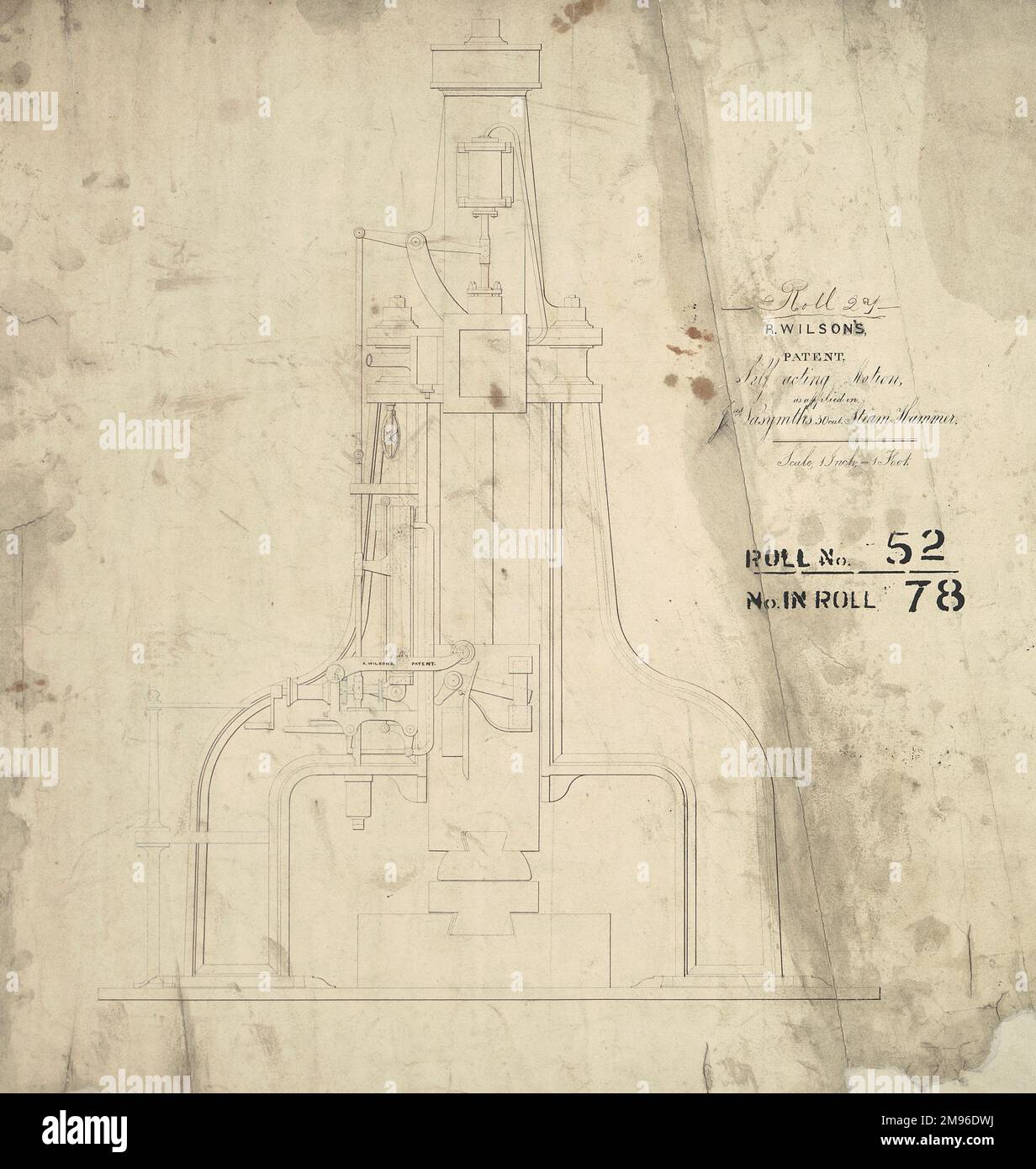 R Wilson's patent self acting motion as applied to J Nasmyth's 30 cwt ...
