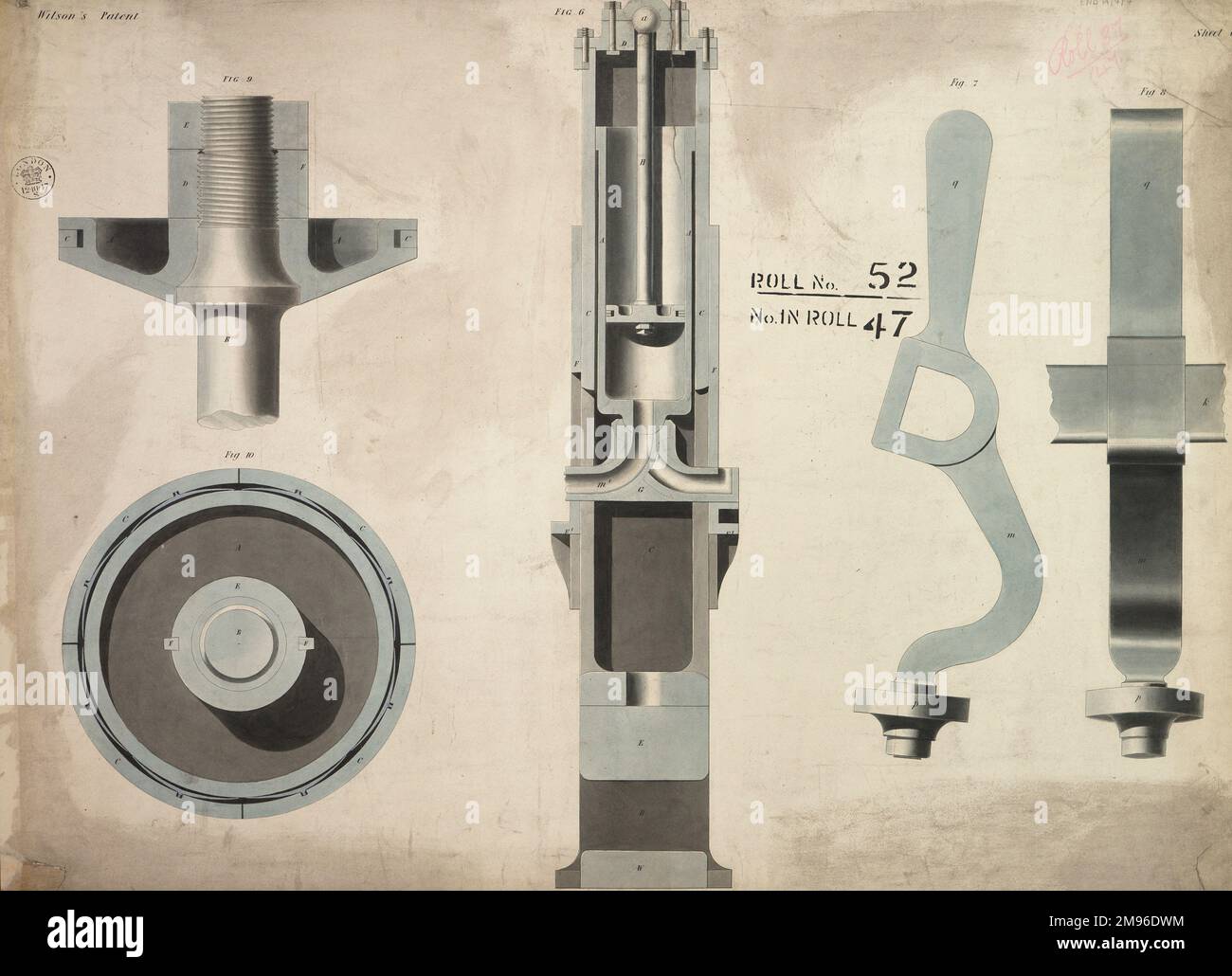 Wilson's patent (no 11,767 steam hammer improvements) details Stock ...
