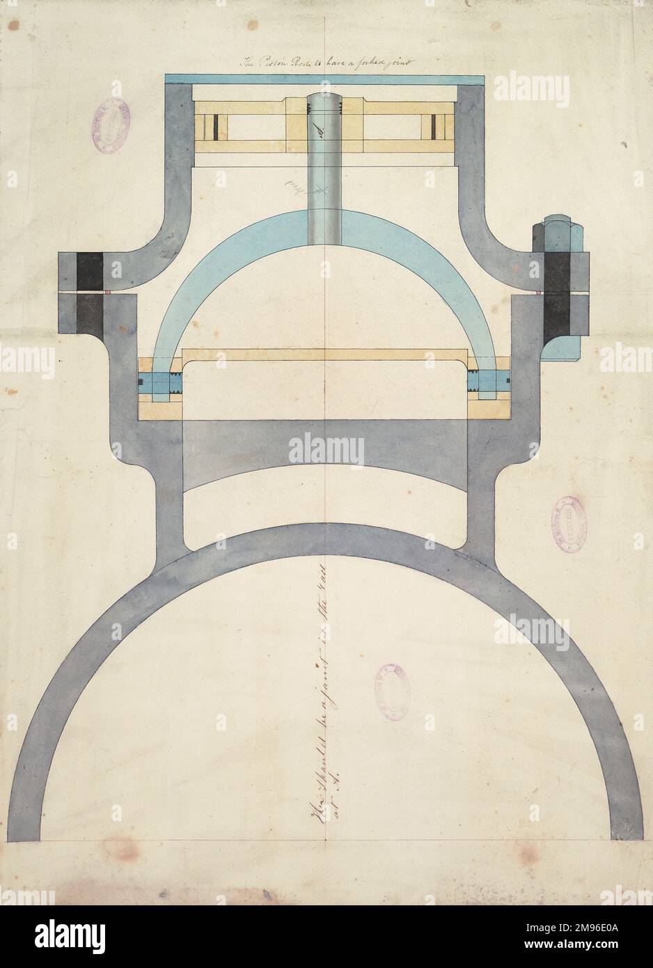 Steam cylinder and piston section Stock Photo - Alamy