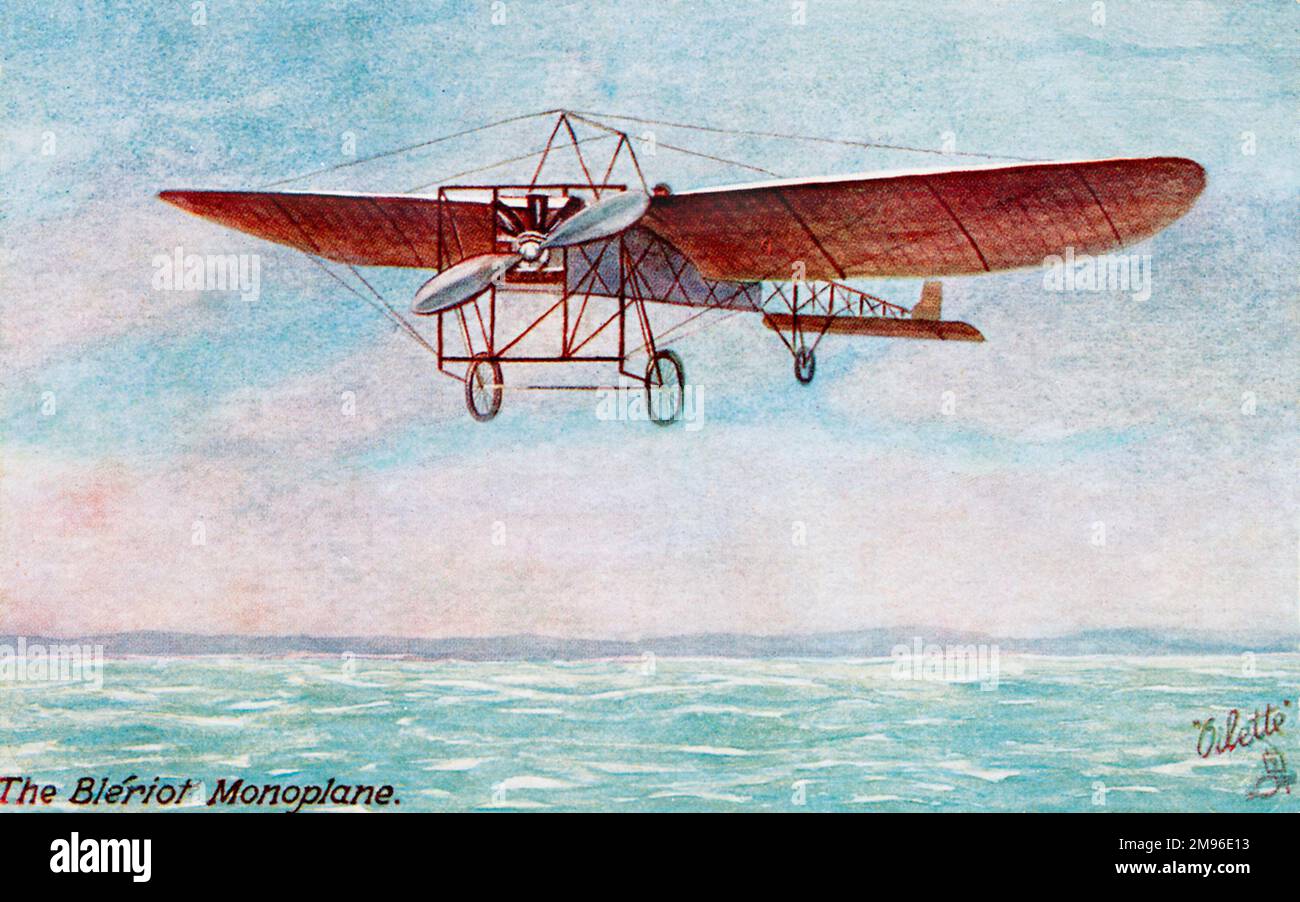 Bleriot monoplane in flight c1909 Stock Photo - Alamy