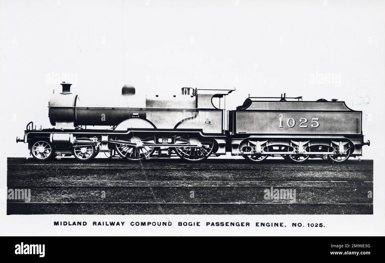 Locomotive no 1025 4-4-0 compound bogie passenger engine Stock Photo ...