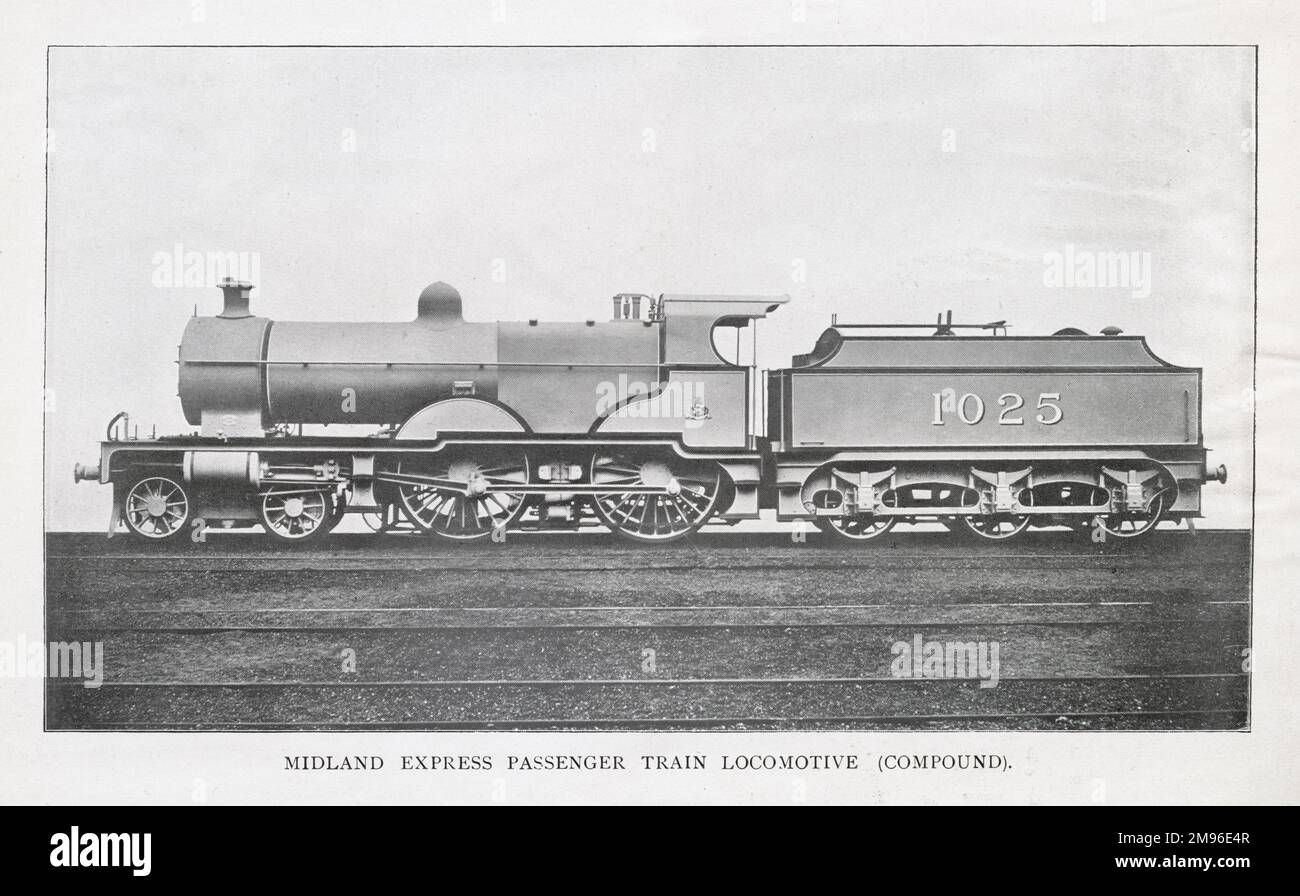 Locomotive no 1025 4 coupled compound engine Stock Photo - Alamy