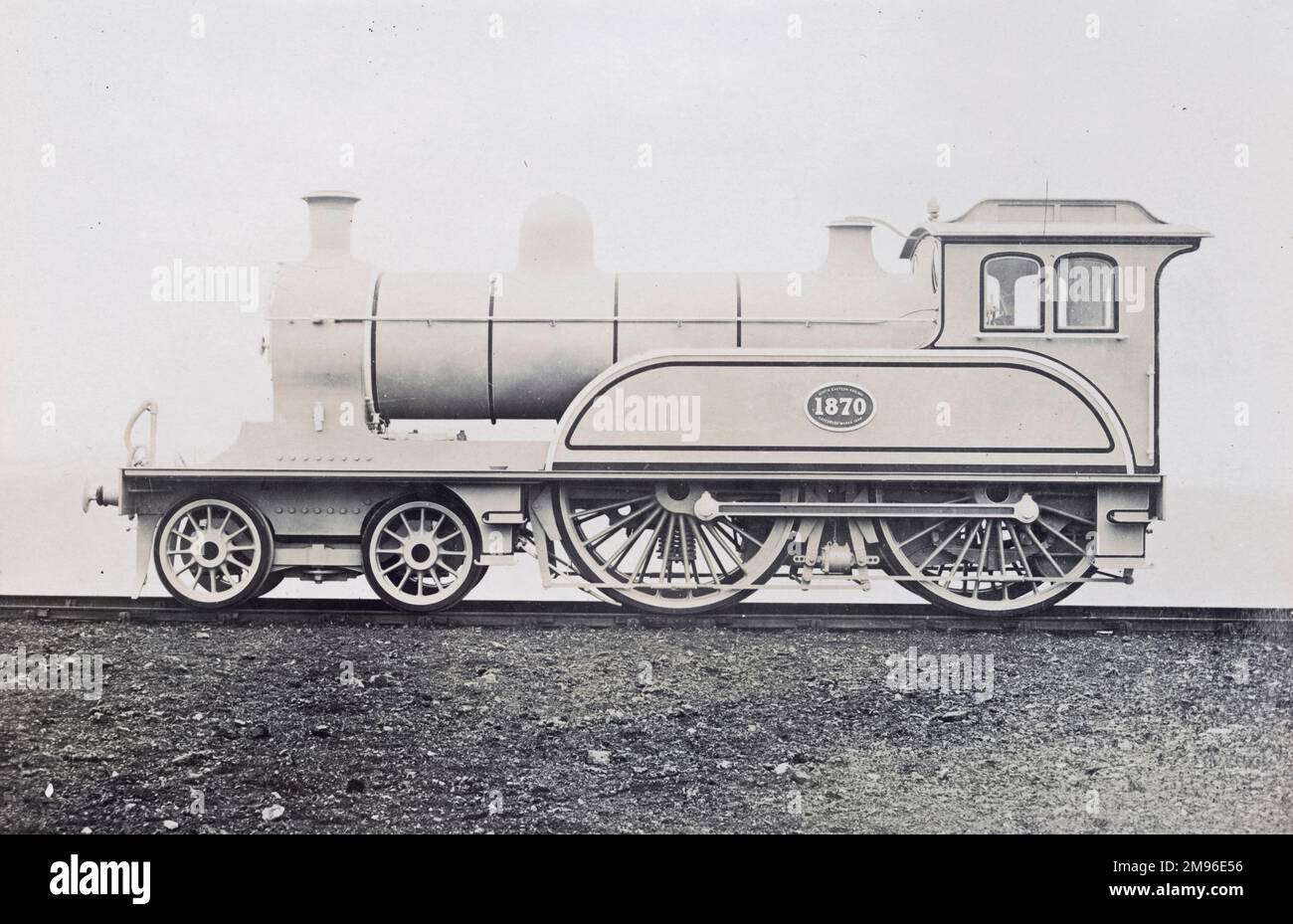 Locomotive no 1870 4-4-0 Stock Photo - Alamy