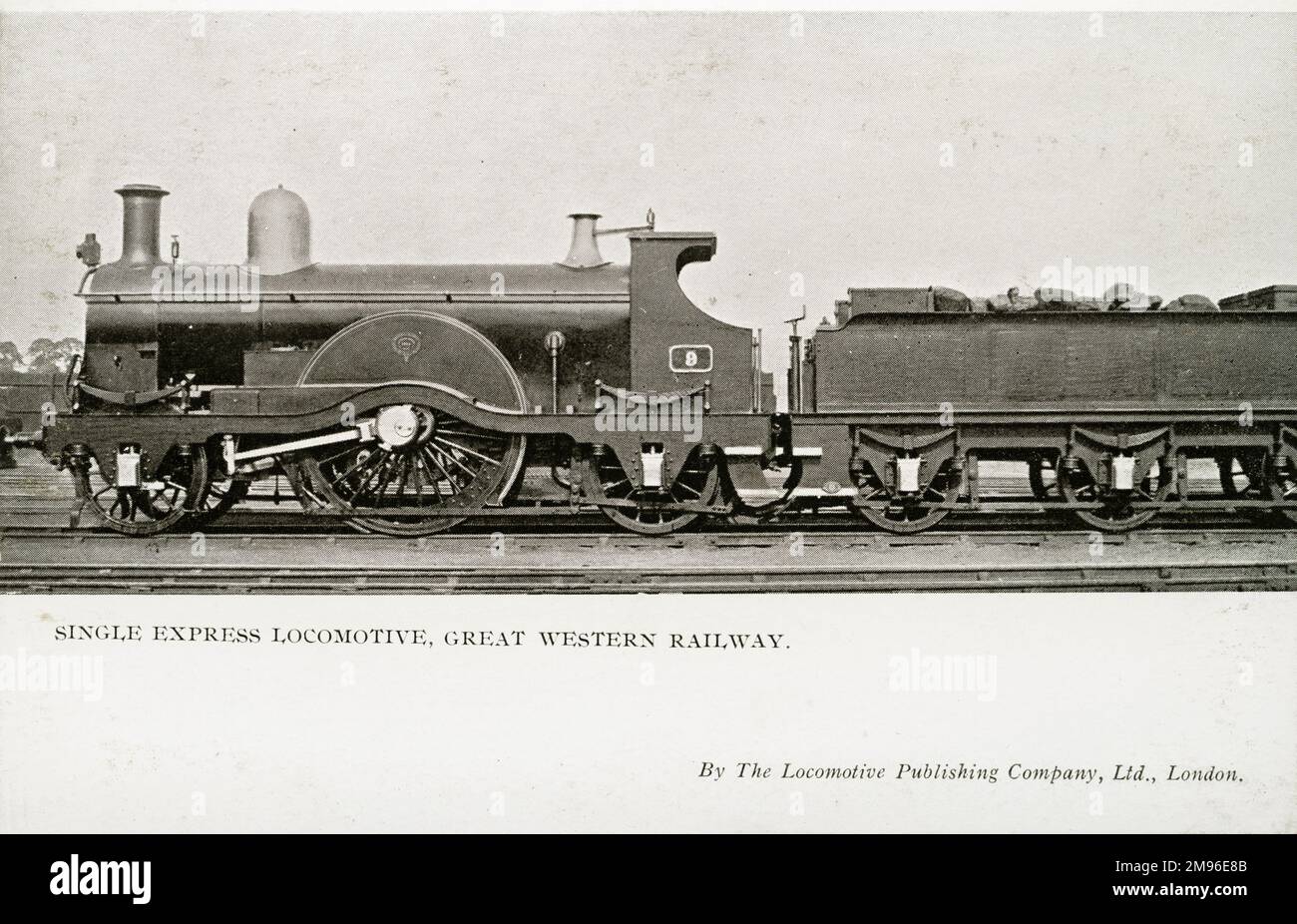 Locomotive no 9 single express engine Stock Photo - Alamy