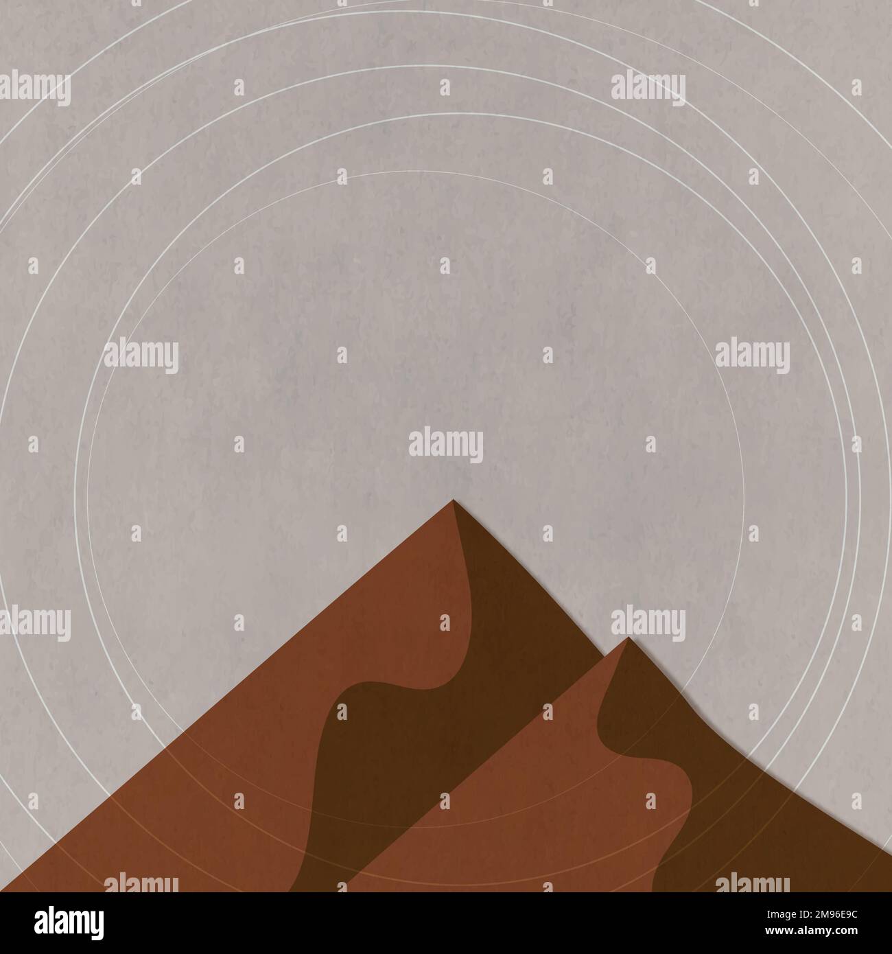 Landscape vector mountain retro color minimal poster style Stock Vector ...