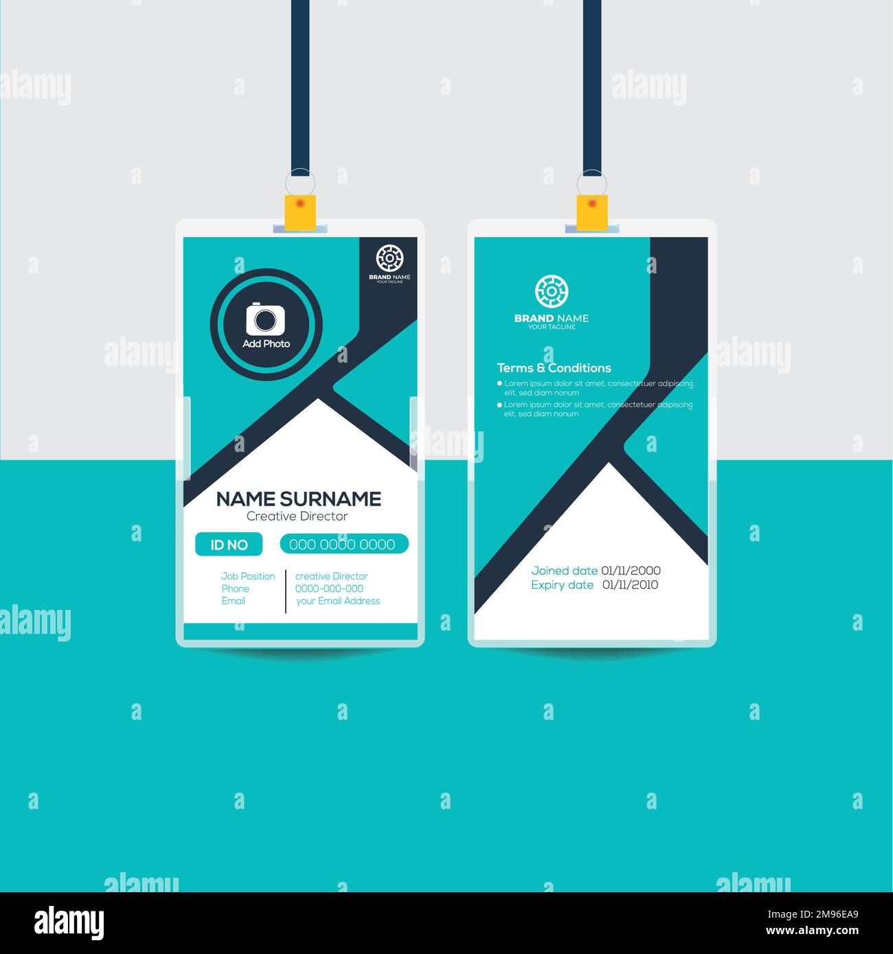 Id Card Template Office Id Card Employee Id Card For Your Company