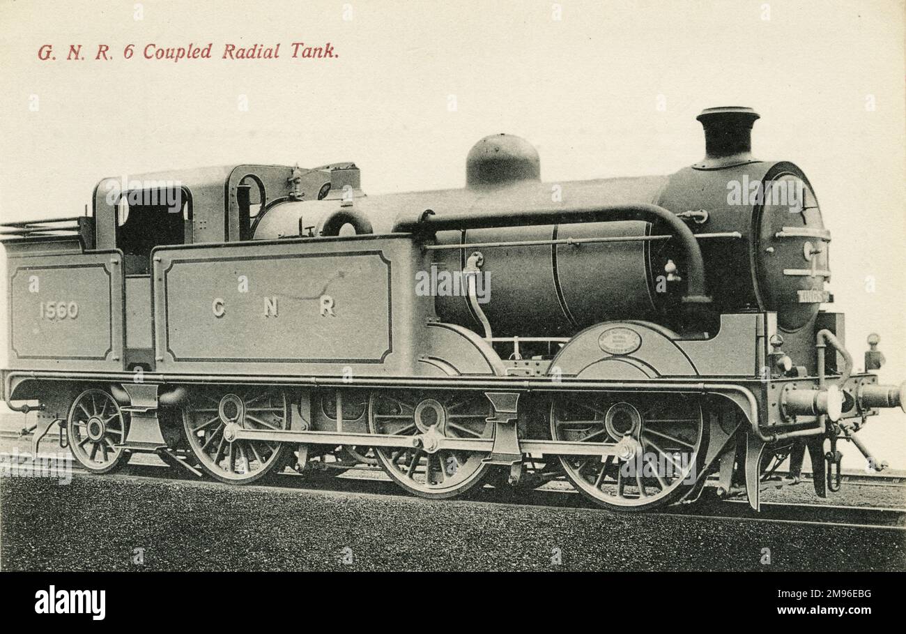 Locomotive no 1560 0-6-2T 6 coupled radial tank engine Stock Photo - Alamy