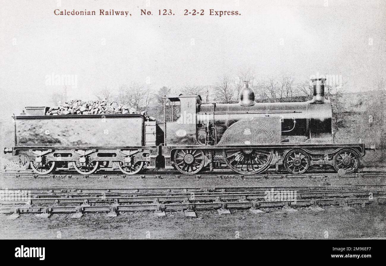 Locomotive no 123 2-2-2 express Stock Photo - Alamy