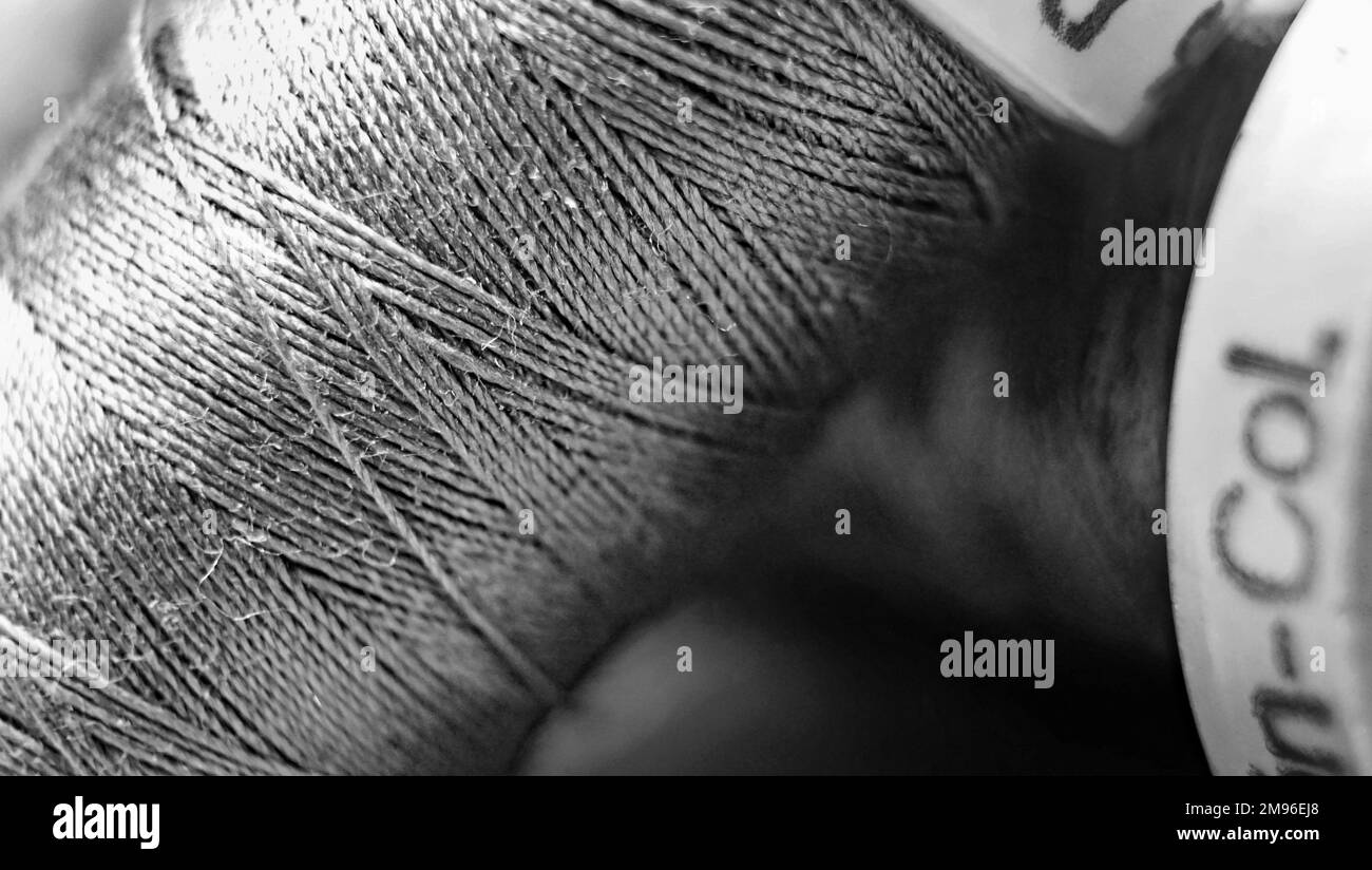 Bobbins thread Black and White Stock Photos & Images - Alamy