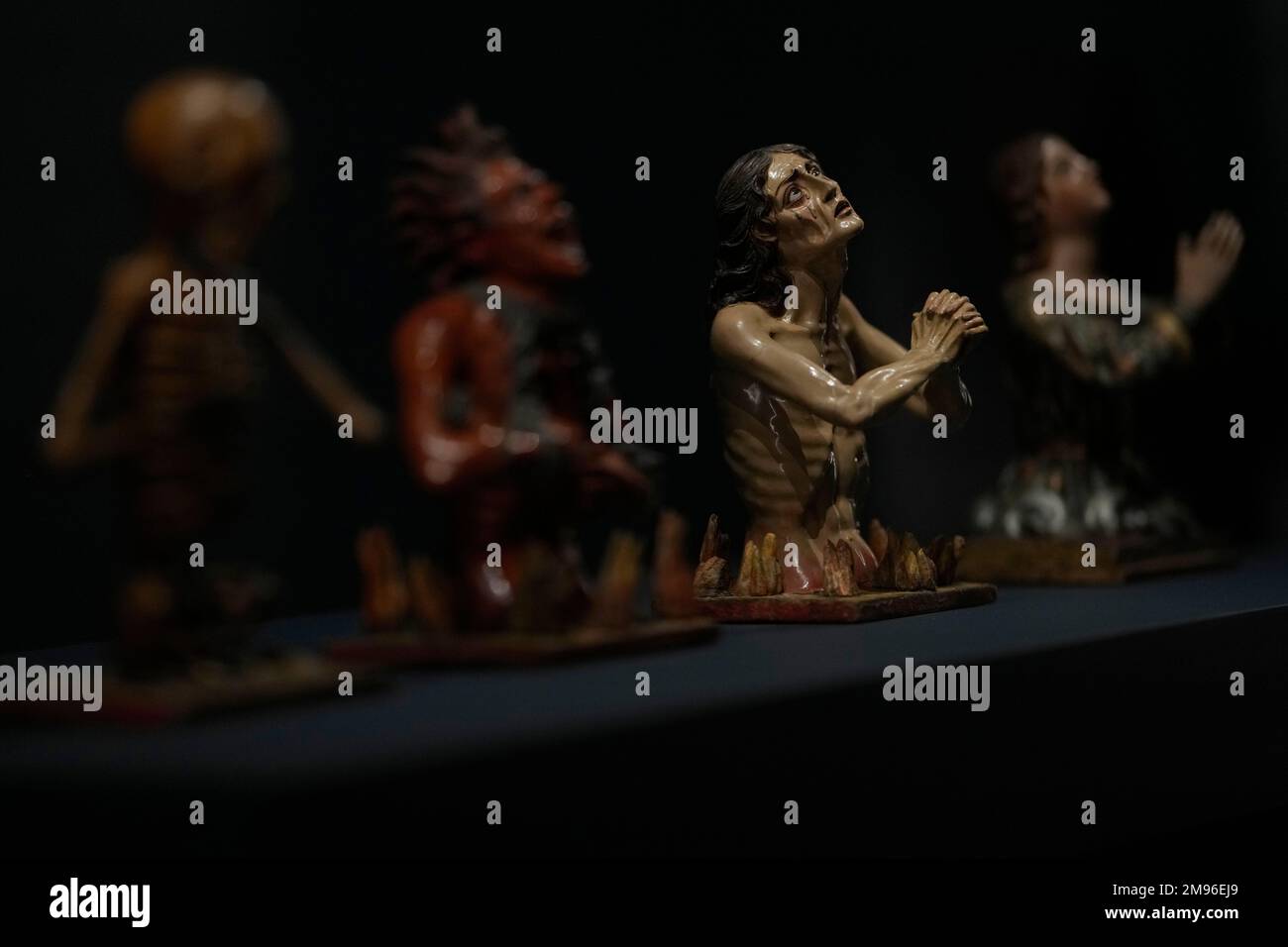 The Four Fates of Man: from the left, Death, Soul in Hell, Soul in ...