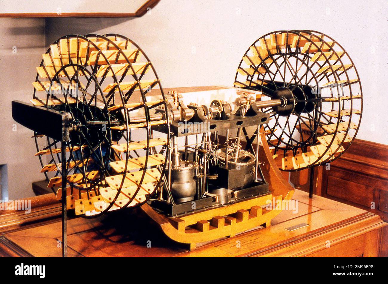 HMS Sphinx (steam paddleboat) 1846 engine model Stock Photo - Alamy