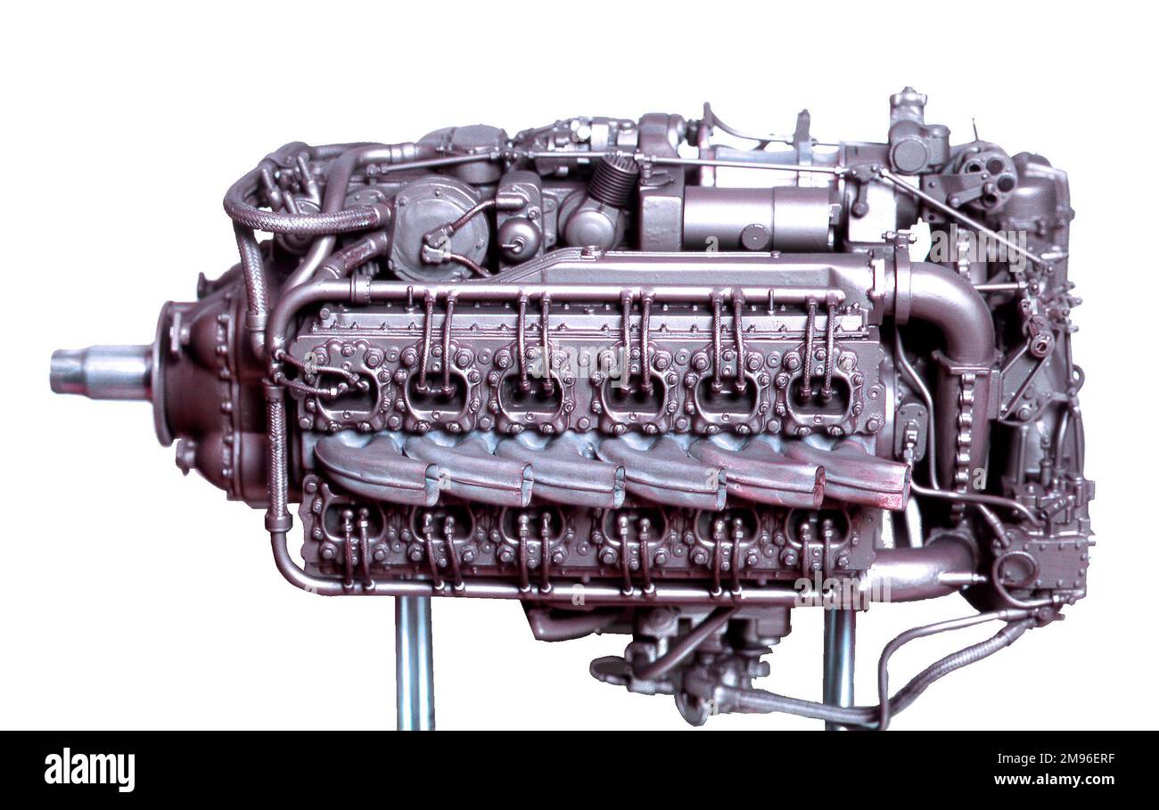 Napier Sabre V (series VII) aero engine, 1946, scale model Stock Photo ...
