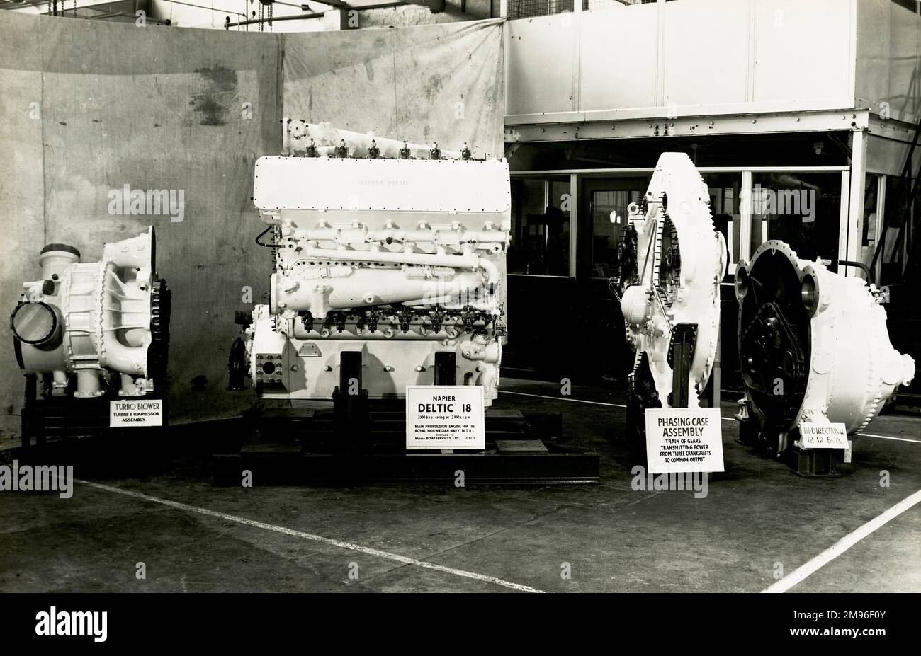 Napier Deltic 18 3100 bhp at 2100 crpm, main propulsion engine of the ...