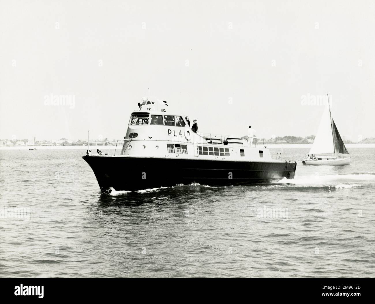 Shell fast passenger launch PL4 powered by 2 Deltic 18 engines Stock ...