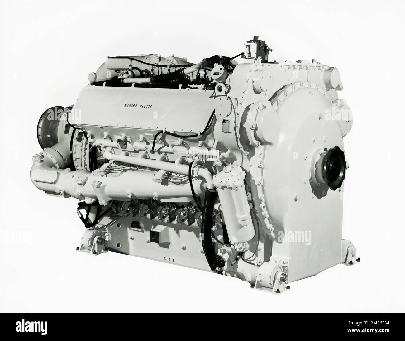 Napier Deltic engine T18-37C as fitted in the Super Pumper Stock Photo ...