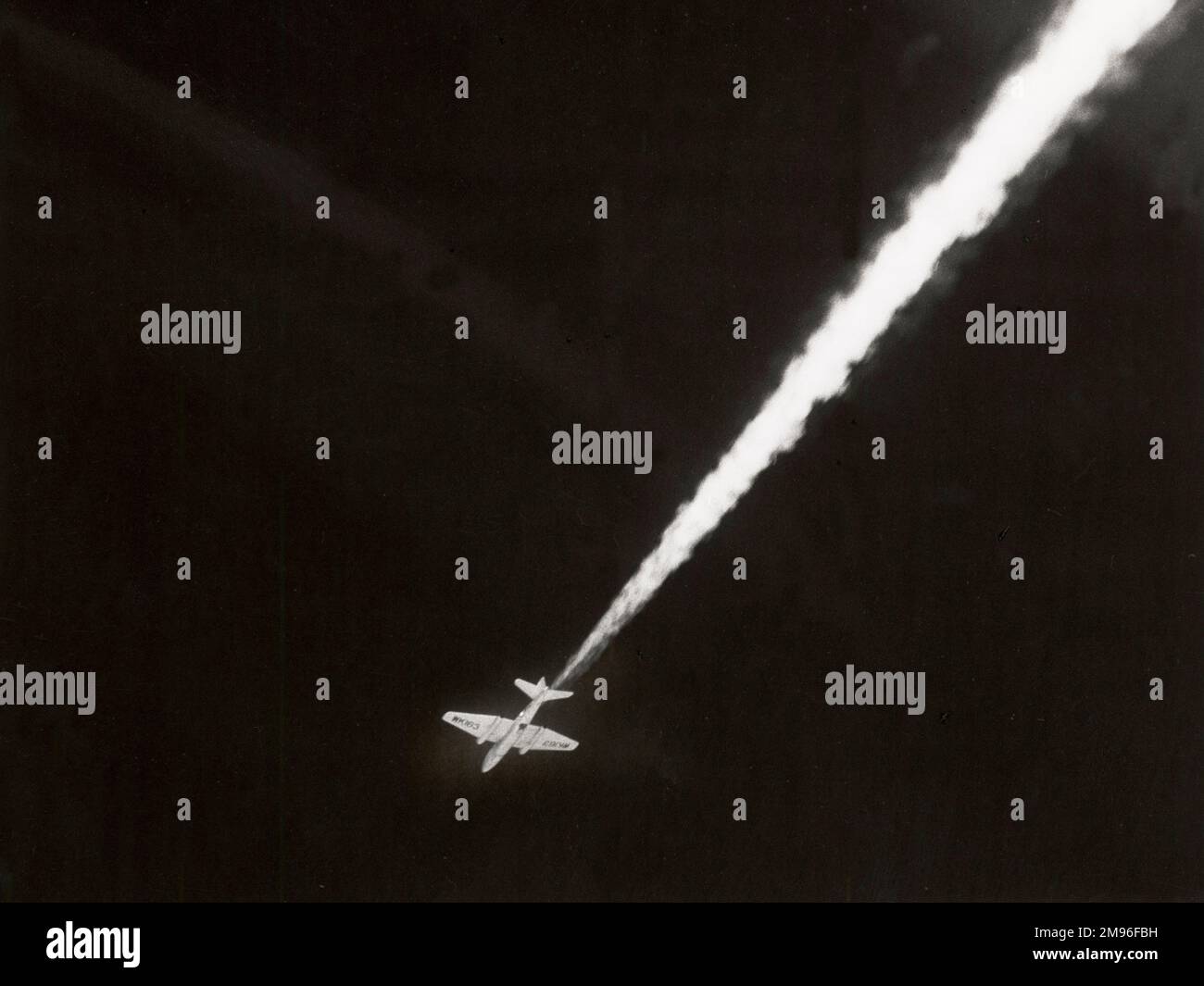 Flying testbed B2 Canberra WK163 fitted with a NSc D1-2 Double Scorpion ...