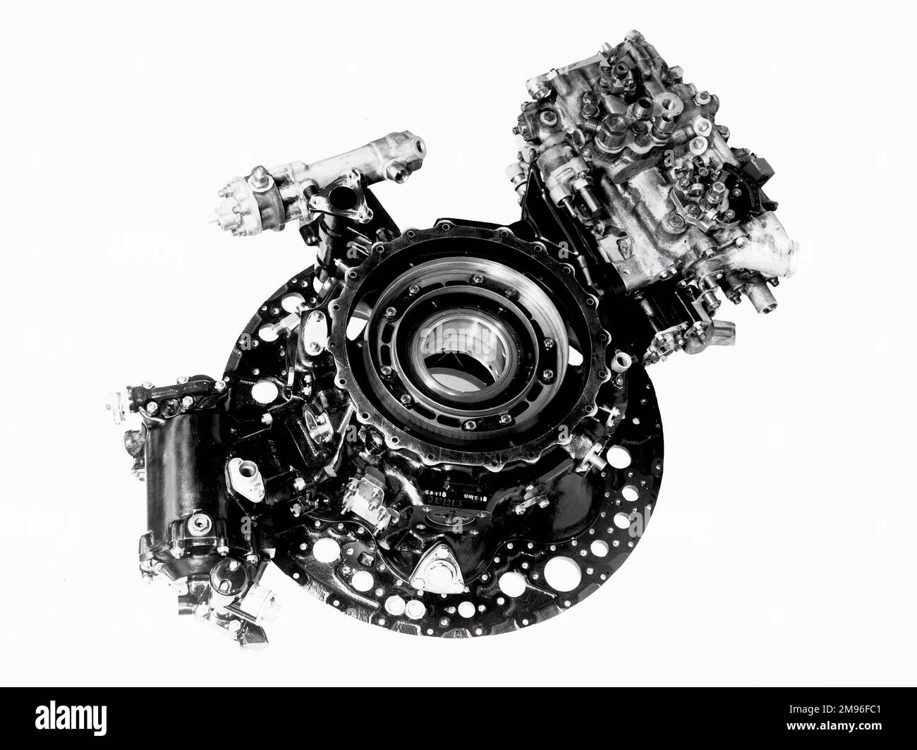 Napier Gazelle 1,260/2,000 shp free turbine engine, view of support ...