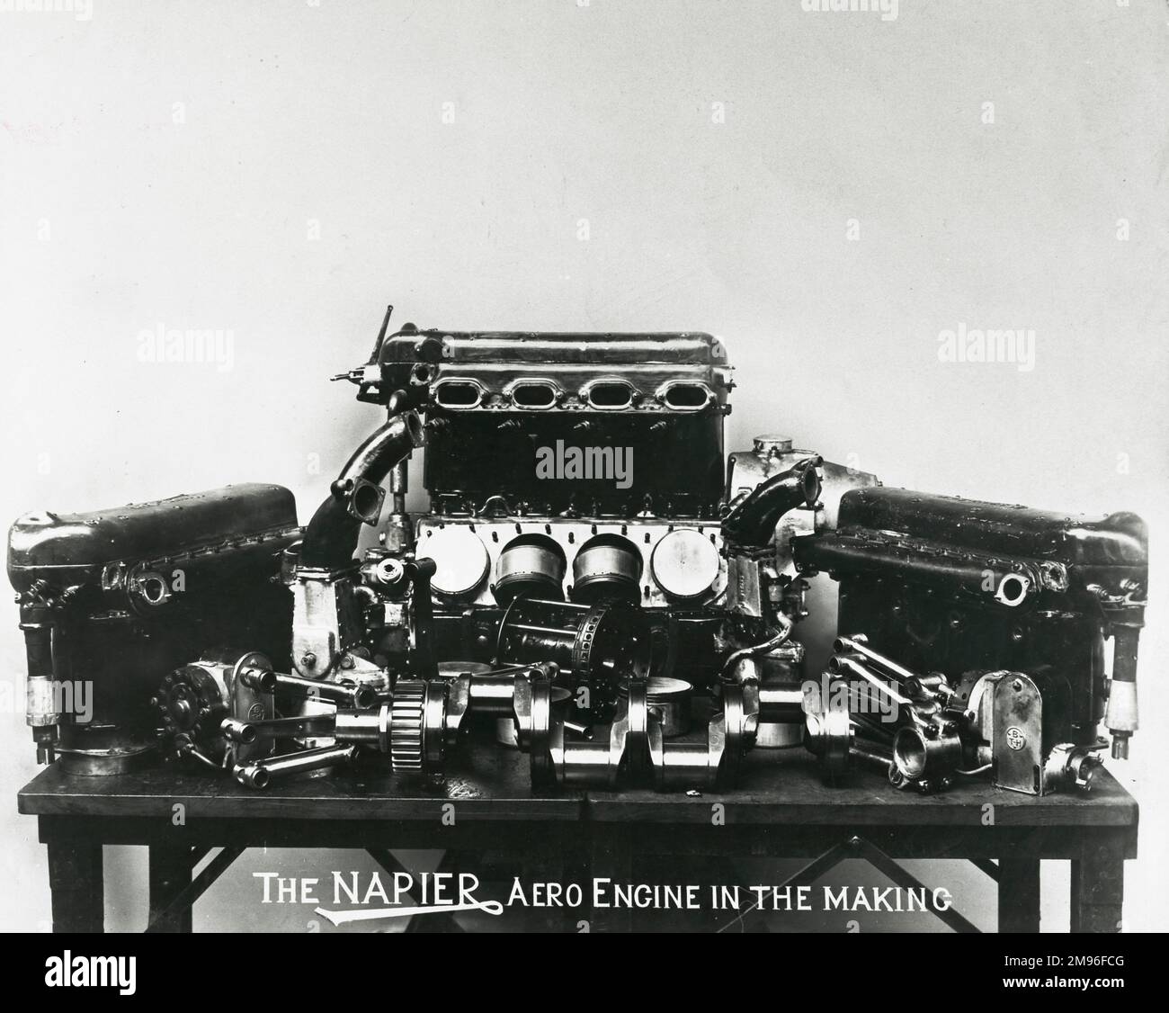 The Napier aero engine in the making Lion main components laid out for ...