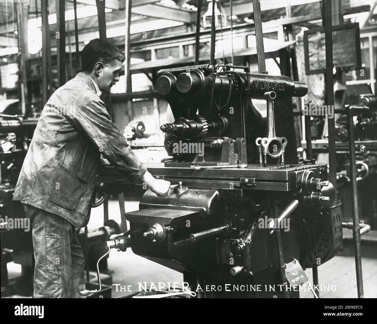 The Napier aero engine in the making pair of master connecting rod ...