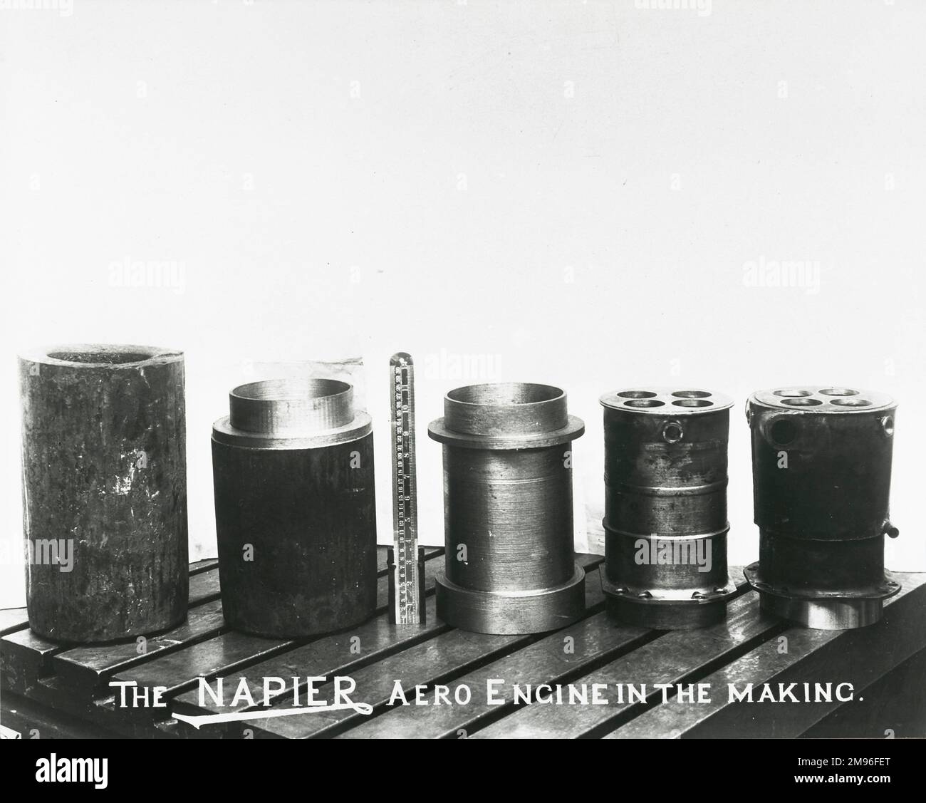 The Napier aero engine in the making five stages of Lion cylinder ...