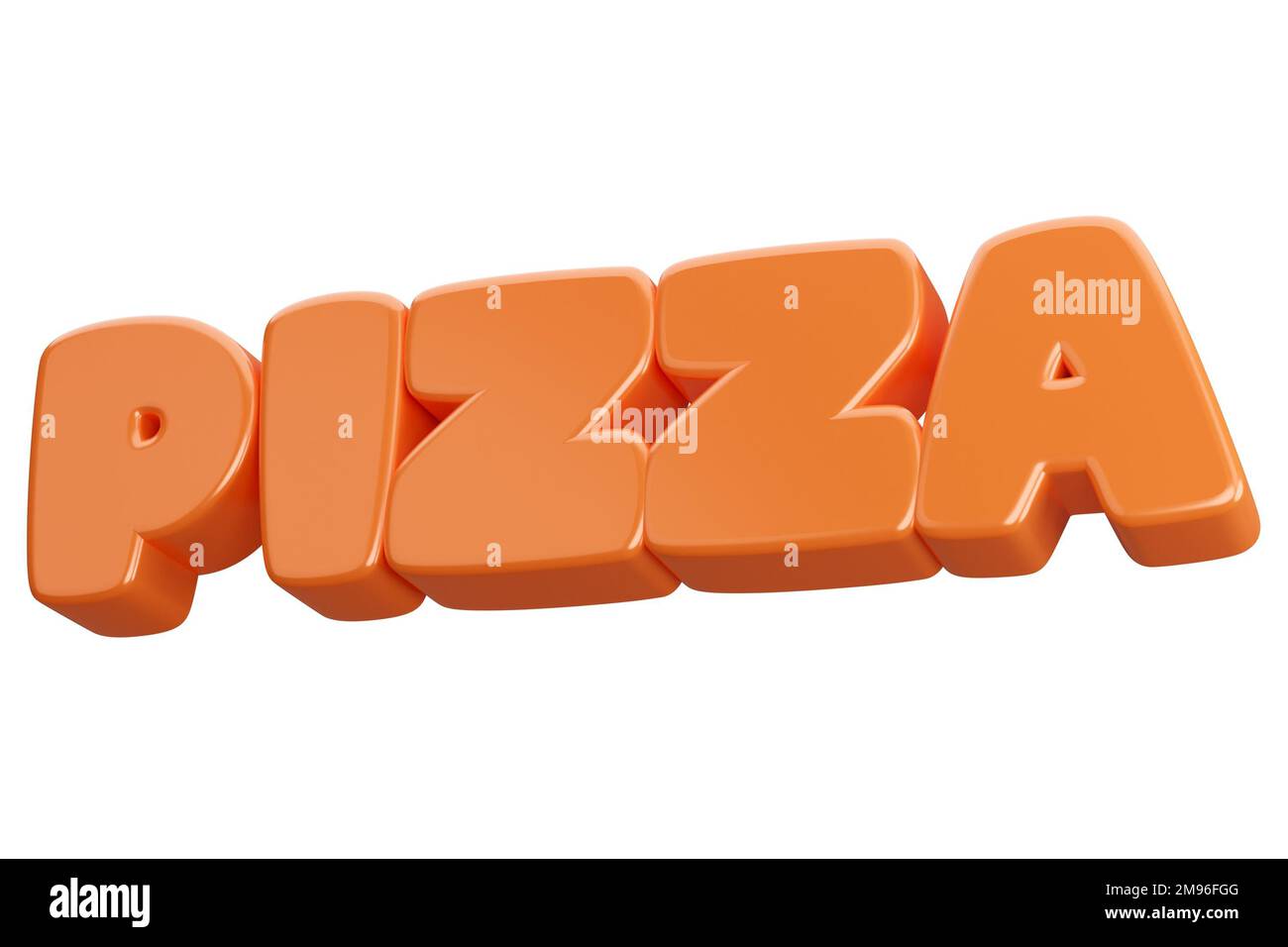 pizza 3d word text Stock Photo - Alamy