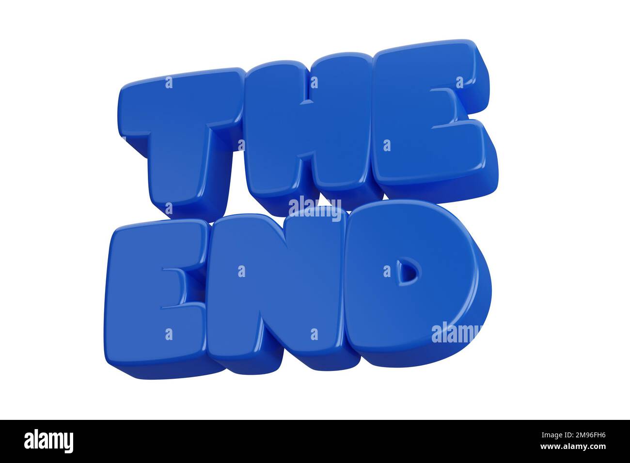 the end 3d word text Stock Photo - Alamy