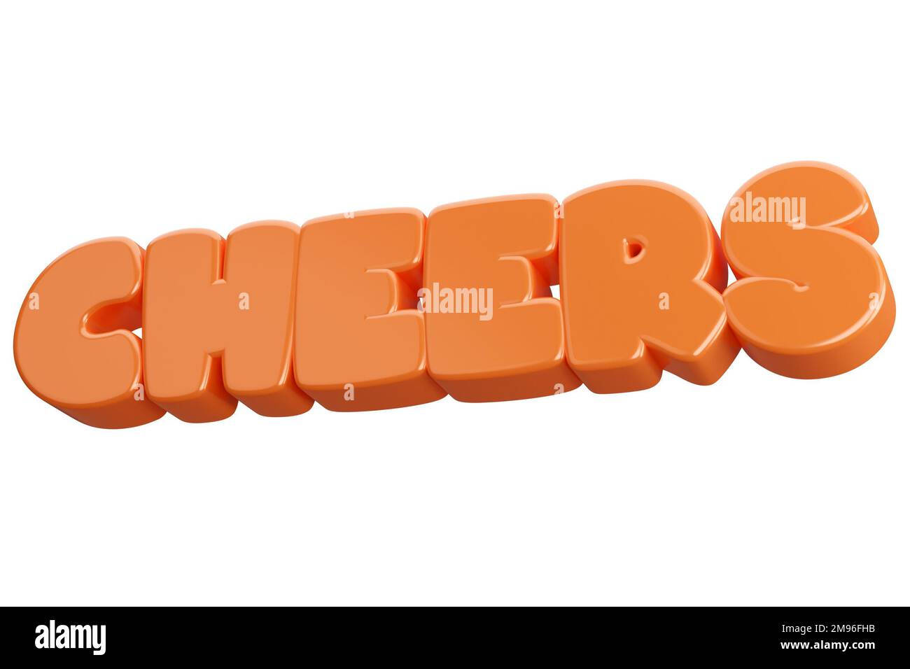 cheers 3d word text Stock Photo - Alamy