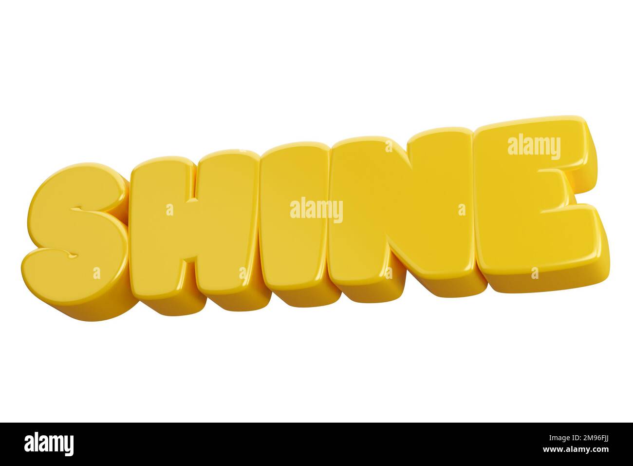 shine 3d word text Stock Photo - Alamy