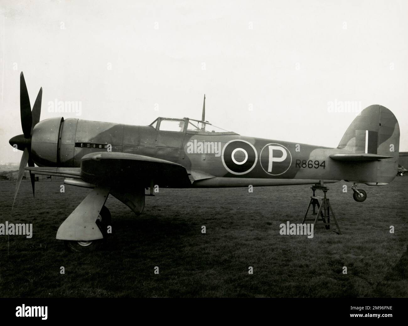 Hawker Typhoon IB R8694 aircraft fitted with a Napier annular radiator ...