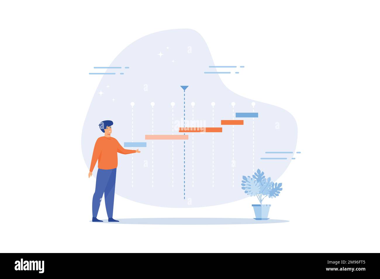 Project timeline or schedule, planning for resource on working tasks ...