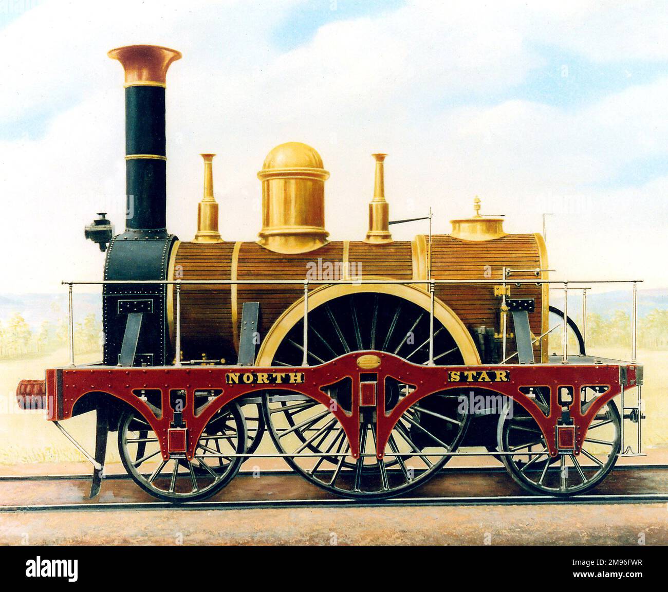 Daniel Gooch's North Star locomotive for the GWR Stock Photo - Alamy