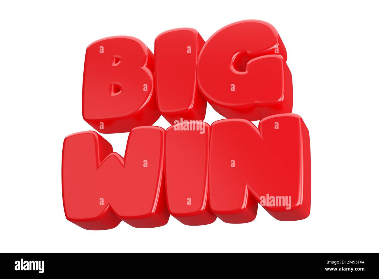 big win 3d word text Stock Photo - Alamy