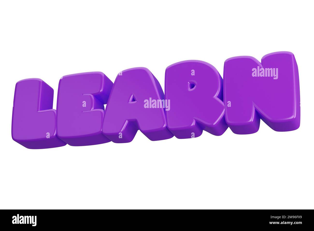 learn 3d word text Stock Photo - Alamy