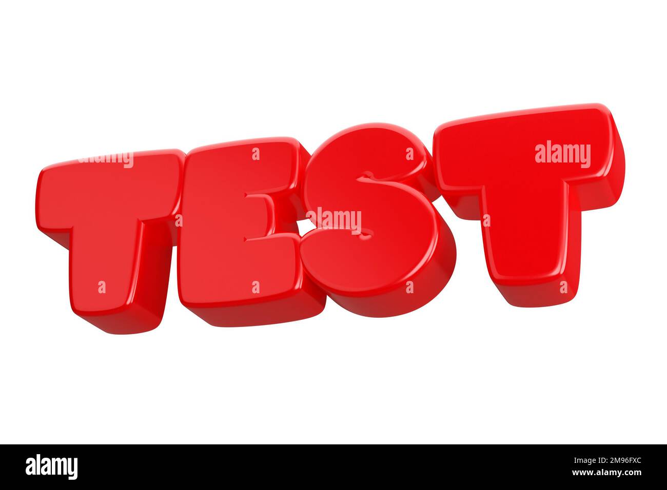 test 3d word text Stock Photo - Alamy