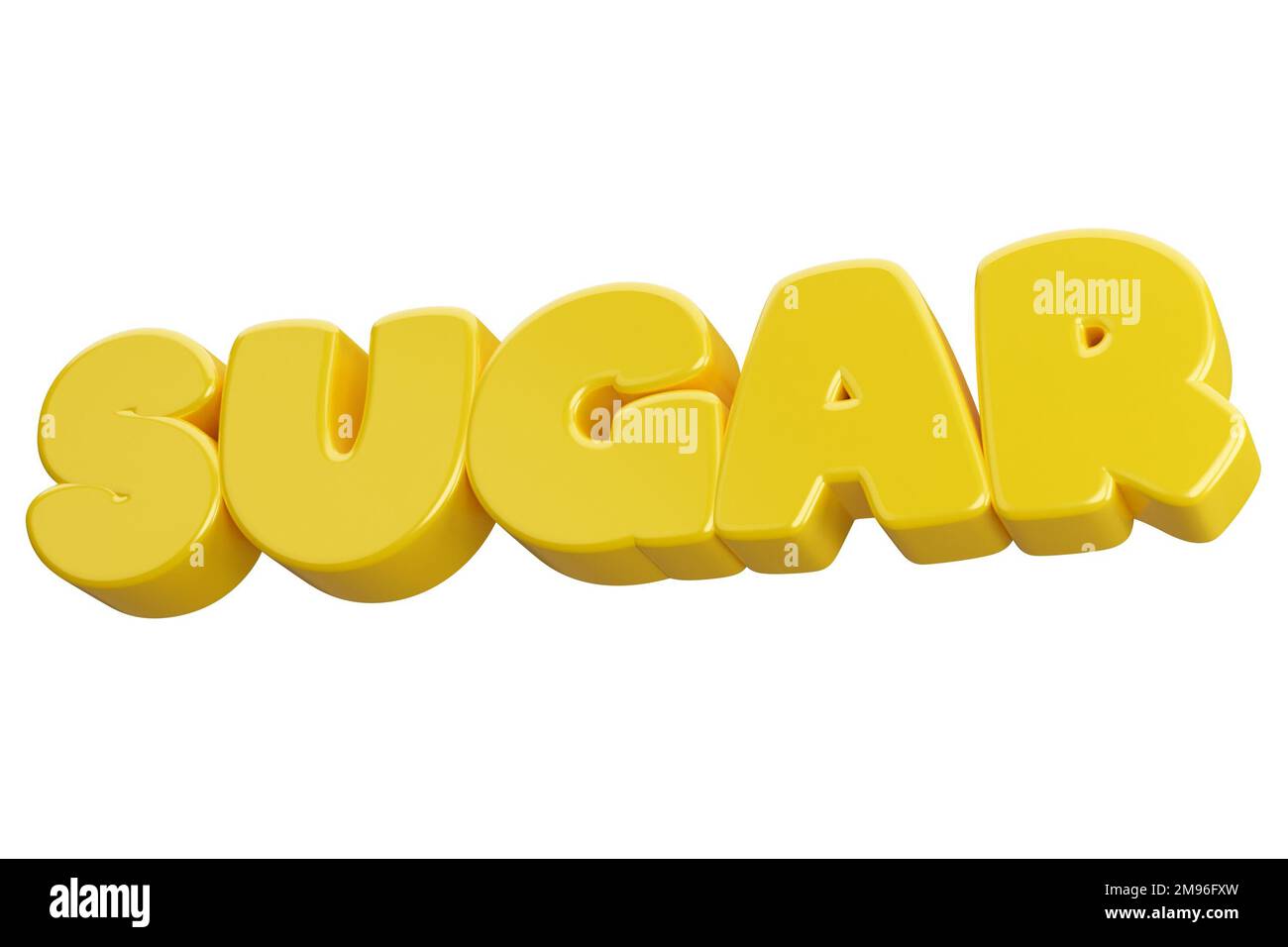 sugar 3d word text Stock Photo - Alamy