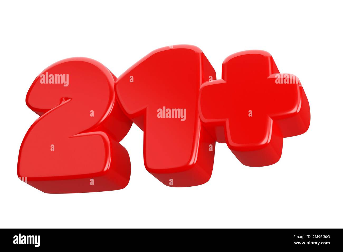 21 plus 3d word text Stock Photo - Alamy