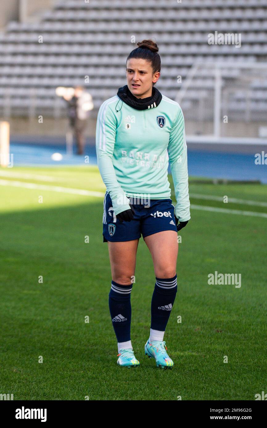 Mathilde Bourdieu of Paris FC warms up ahead of the Women's French ...