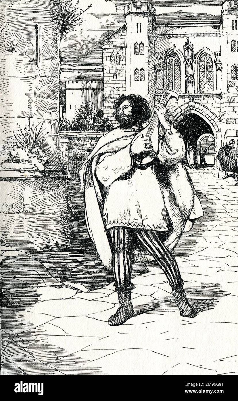 Minstrel playing the lute hi-res stock photography and images - Alamy