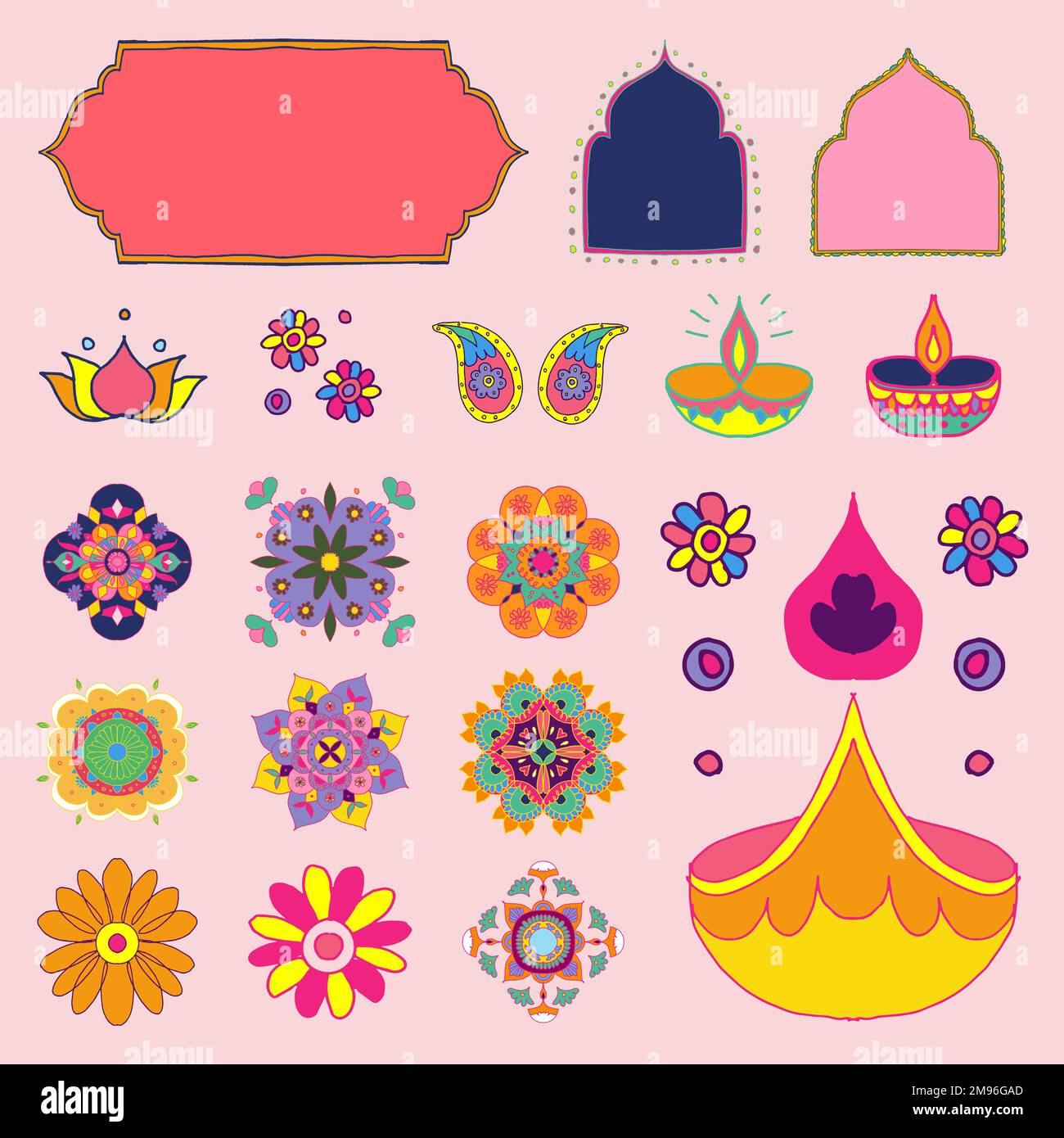 Vector Diwali Indian rangoli illustration set Stock Vector Image & Art ... Vector Diwali Indian rangoli illustration set Stock Vector Image & Art ...